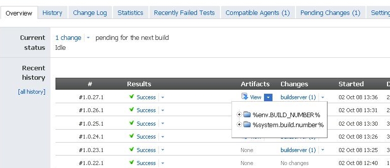 Artifacts Folder Teamcity Support Jetbrains 