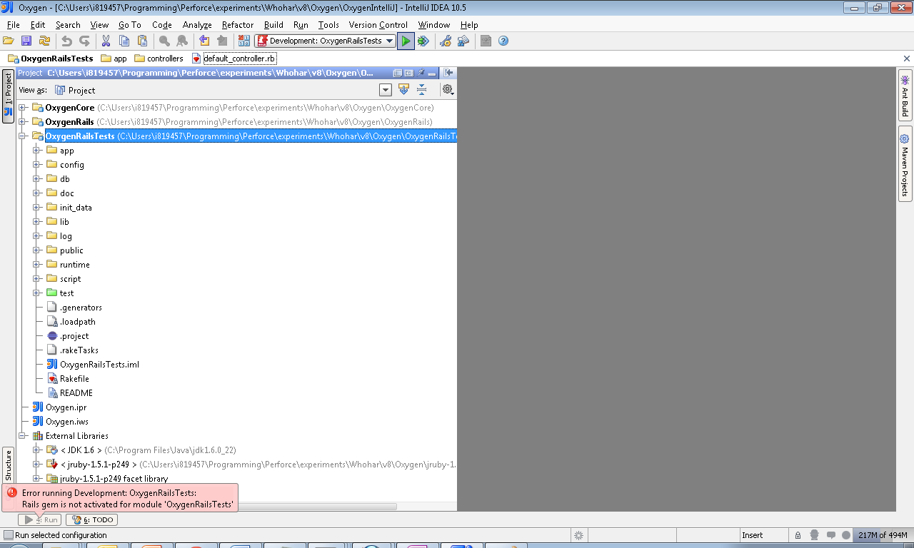 Error Rails Gem Is Not Activated For Module Ides Support Intellij Platform Jetbrains