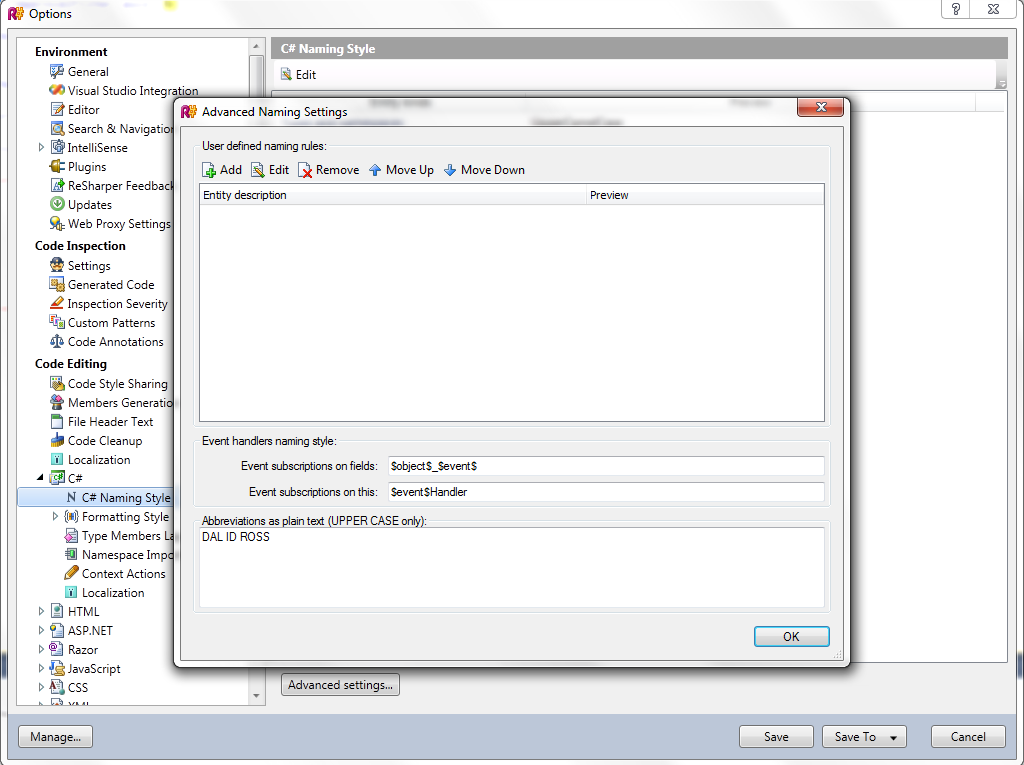 How do I add to List of Abbreviations for javascript? – ReSharper Support | JetBrains