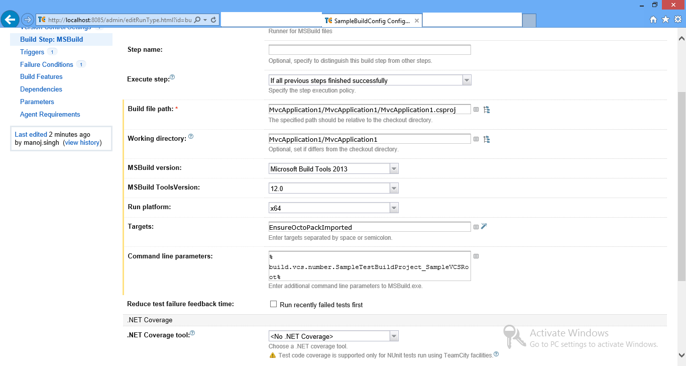 Configure MSBuild step – TeamCity Support | JetBrains Configure MSBuild step – TeamCity Support | JetBrains