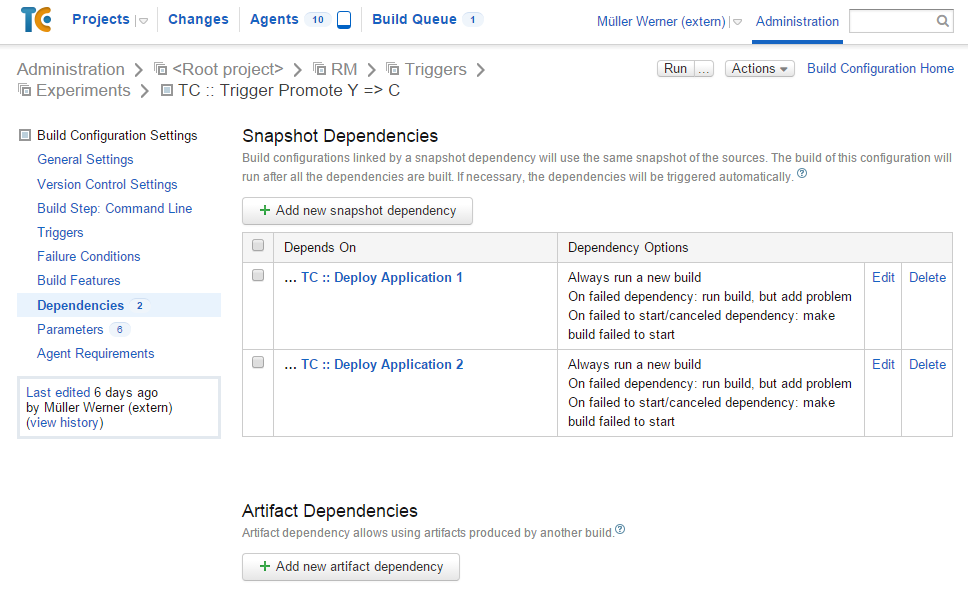 Have a build starting several other builds with parameters – TeamCity Support | JetBrains