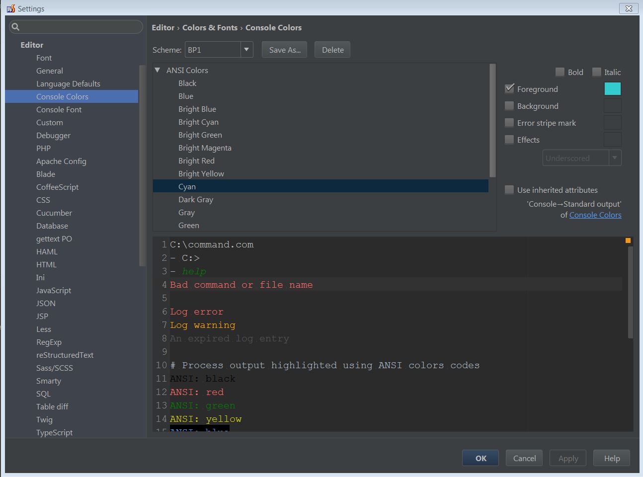 How To Change The Background Color Of The Run Tab Of Gulp IDEs 
