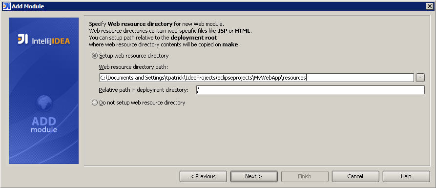 Web Module: Can I change where the WEB-INF directory is placed? – IDEs ...
