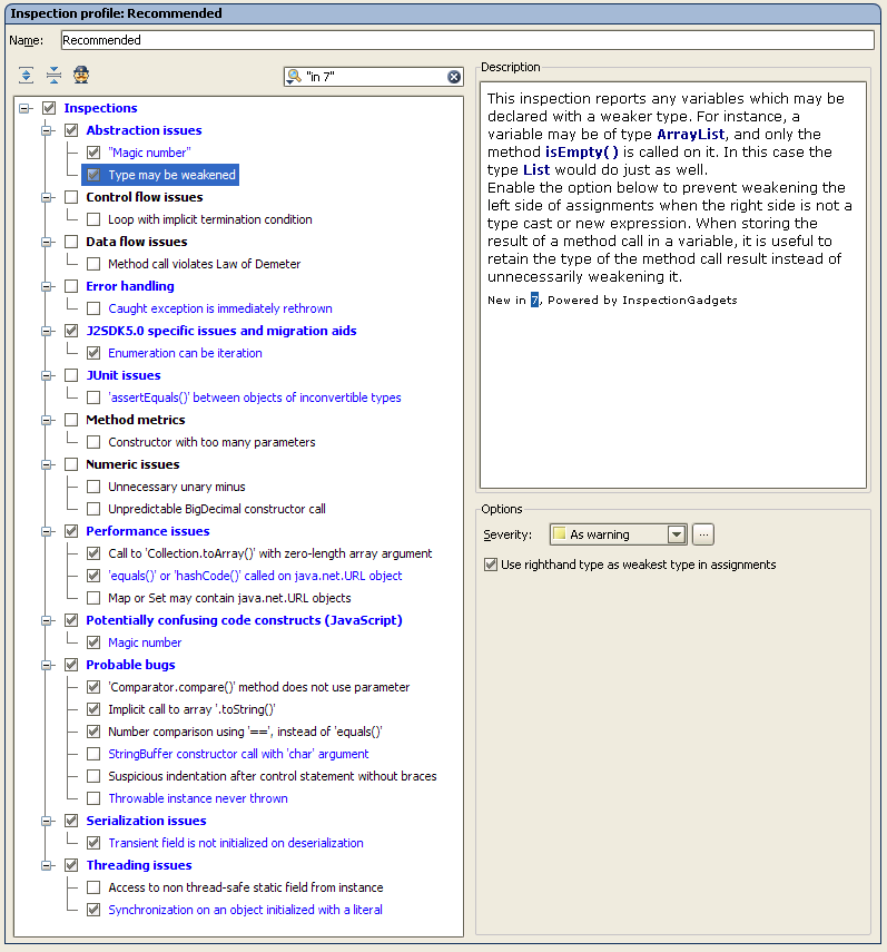 Inspection UI Feedback (As of build 7241) – IDEs Support (IntelliJ ...