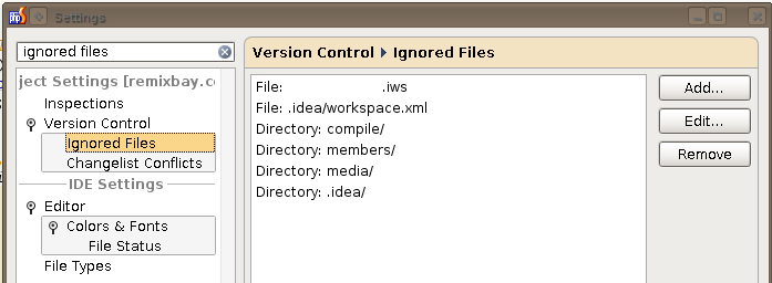 ignored files are appearing in my commit options. is this right? – IDEs ...