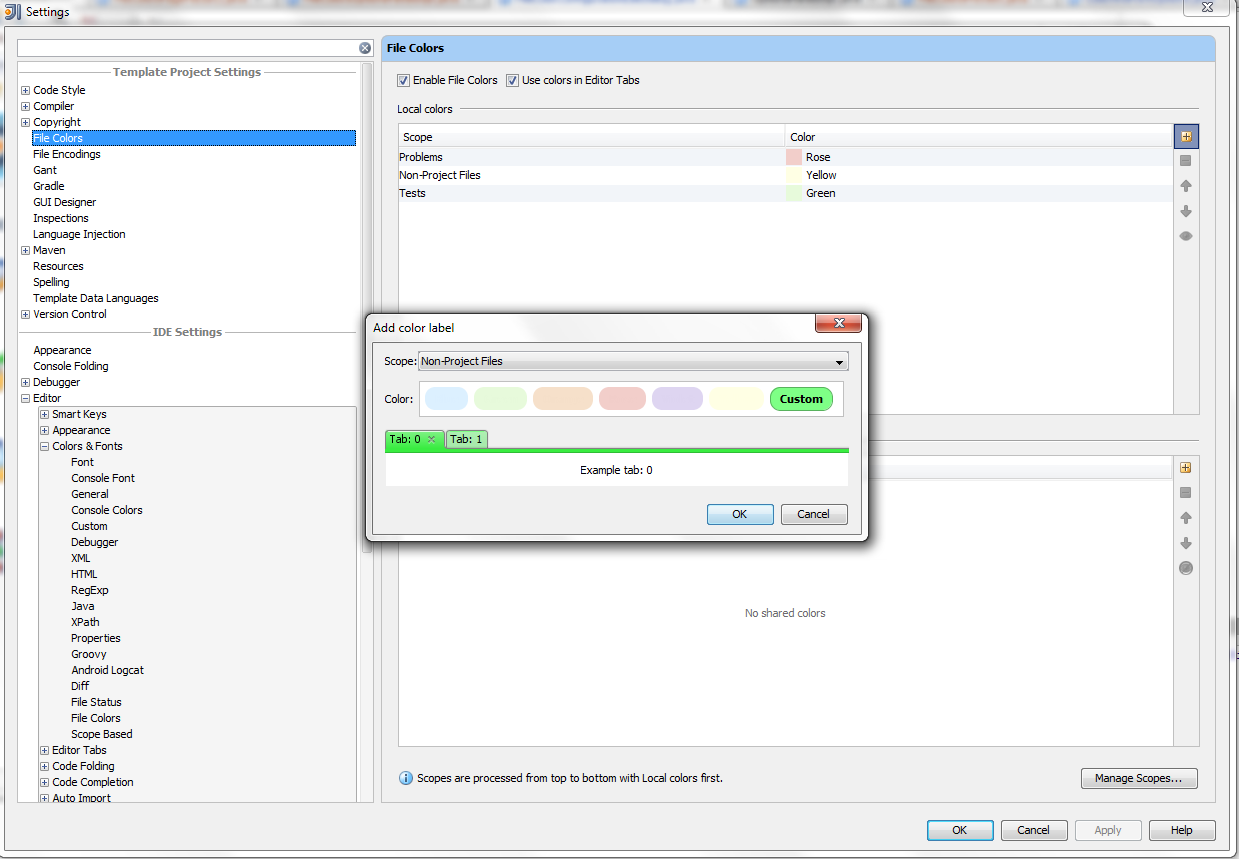Option 'File Colors' – IDEs Support (IntelliJ Platform) | JetBrains