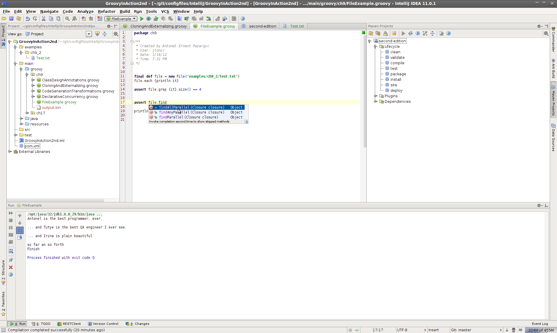 [Groovy] Code completion show only *Parallel proposals – IDEs Support ...