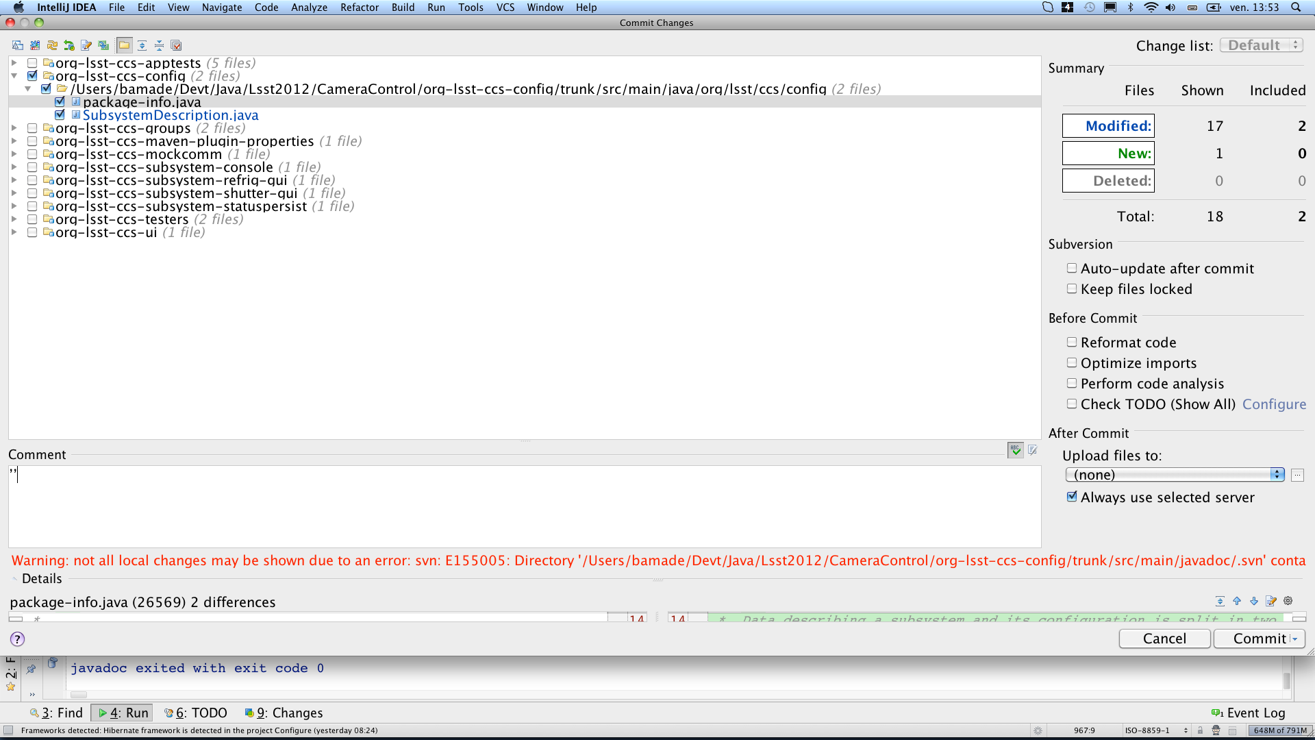 modified files not commitable for svn? – IDEs Support (IntelliJ ...