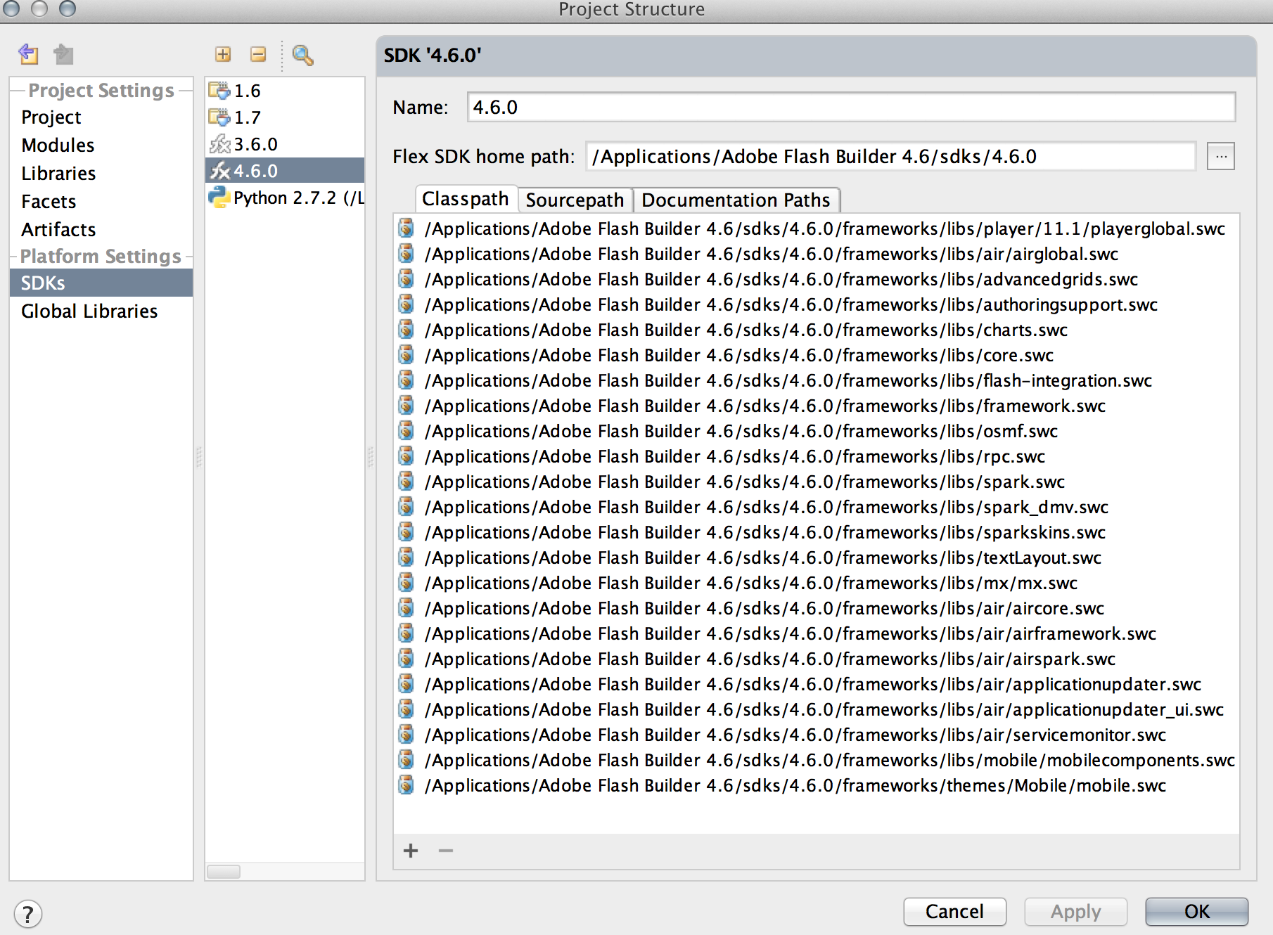 Flex project SDK & code compeletion – IDEs Support (IntelliJ Platform ...