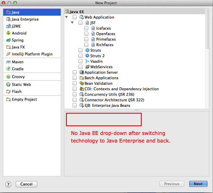 No 'Java EE 8' option under drop-down list while creating new project ...