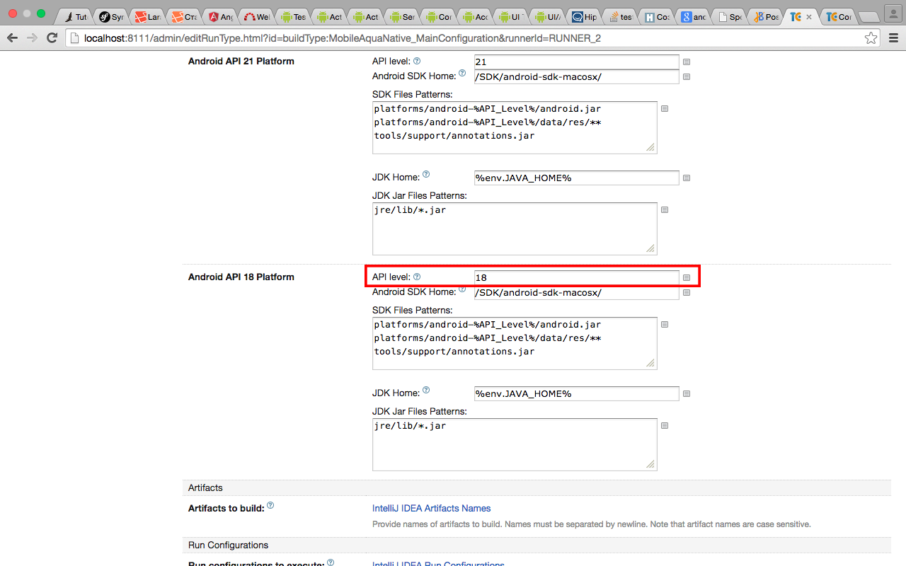 How to configure Android API level in IntelliJ IDEA build step ...