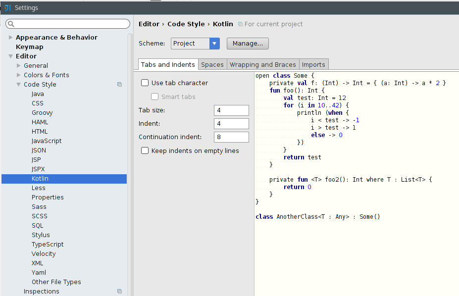 How to change tab size for Kotlin project? – IDEs Support (IntelliJ ...