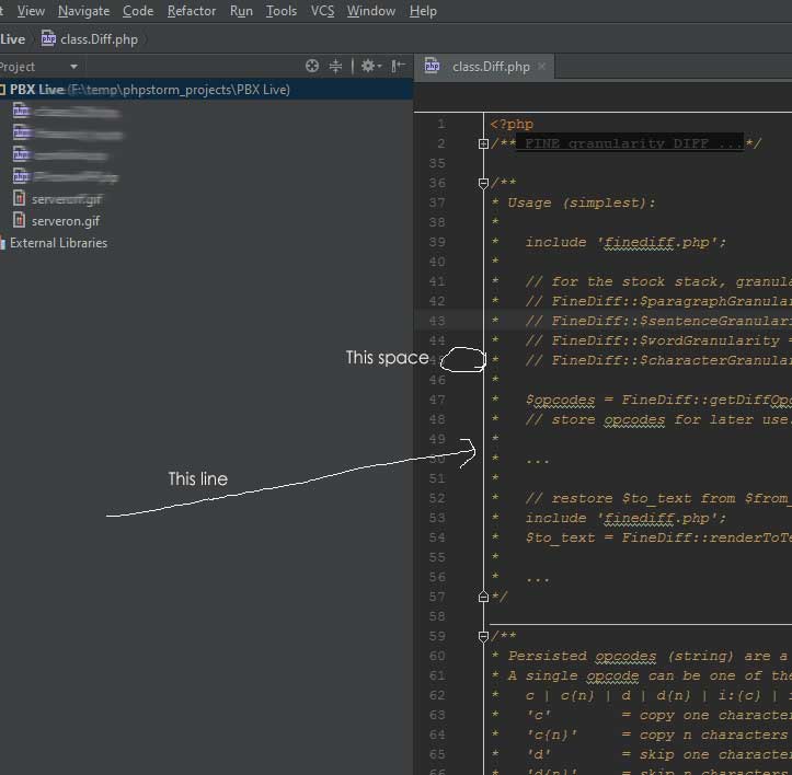 How to change the color of left white line that show matching brakets ...